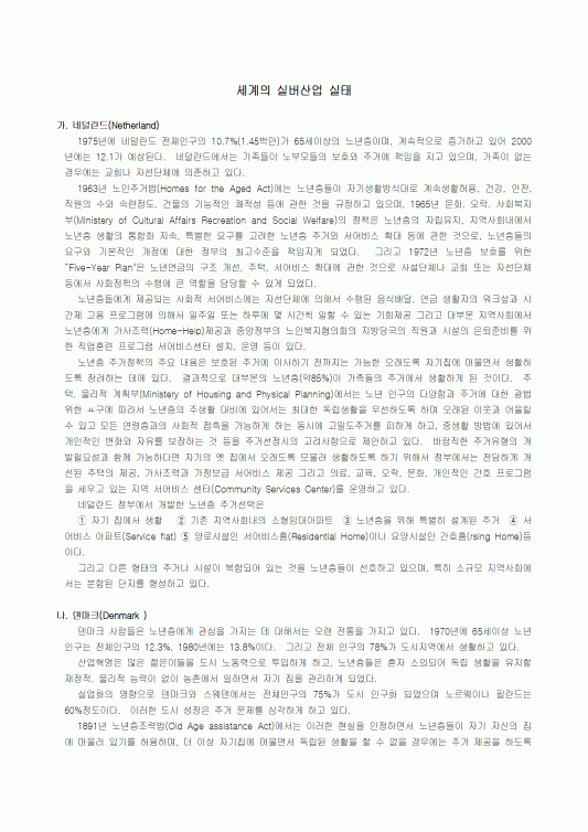 세계의 실버산업 실태
