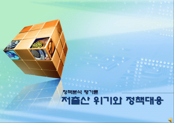 정책분석론-저출산 정책의 문제와 해결방안