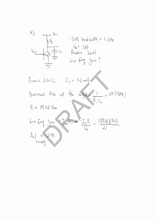Razavi - fundamentals of microelectronics(전자회로) 11장 솔루션