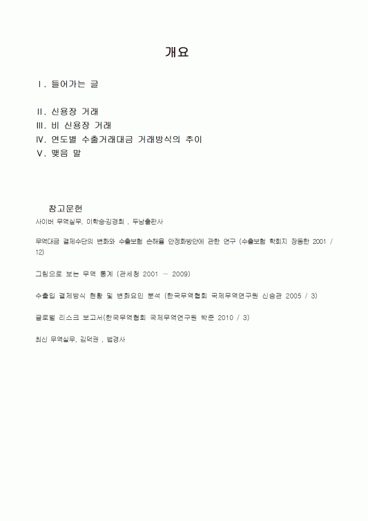 무역대금결제 방식의 변화