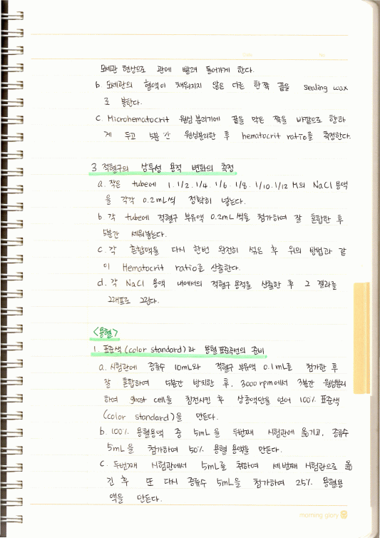 생리학 실험 보고서 [적혈구의 삼투성 용적변화, 용혈]