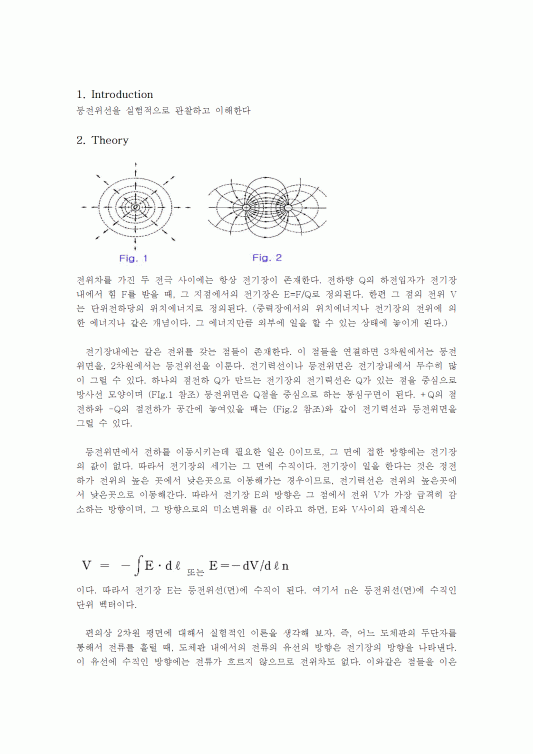 일반물리 등전위실험 결과보고서