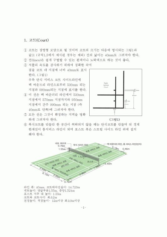 배드민턴 경기규정