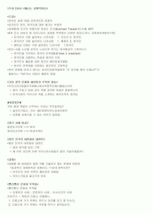 현대인과국제매너 족보