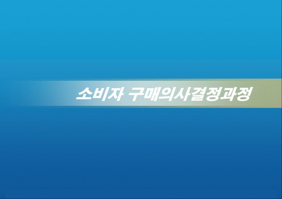 소비자 구매의사결정과정