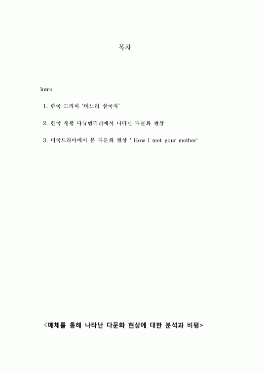 매체에 나타난 다문화 사례