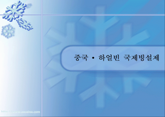 중국 • 하얼빈 국제빙설제
