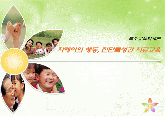 자폐아의 행동 진단특성과 치료교육