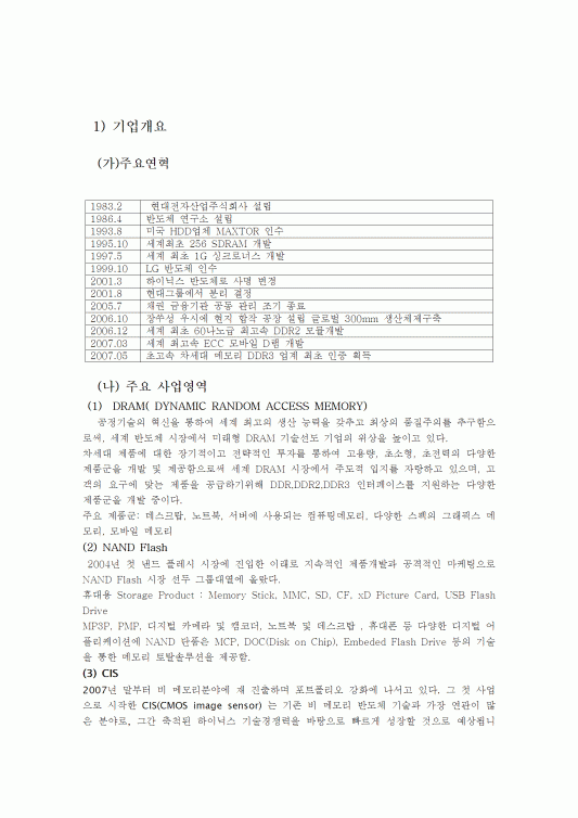 하이닉스기업분석최종
