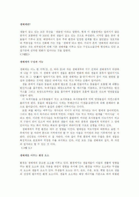 생태계에 대하여