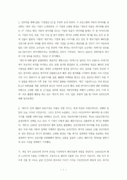 캐프 세계속의 미니기업