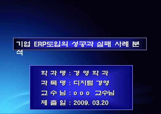 ERP 성공과 실패사례