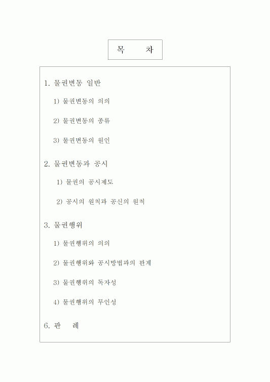 물권변동 정리
