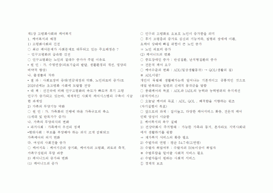 케어복지론 정리