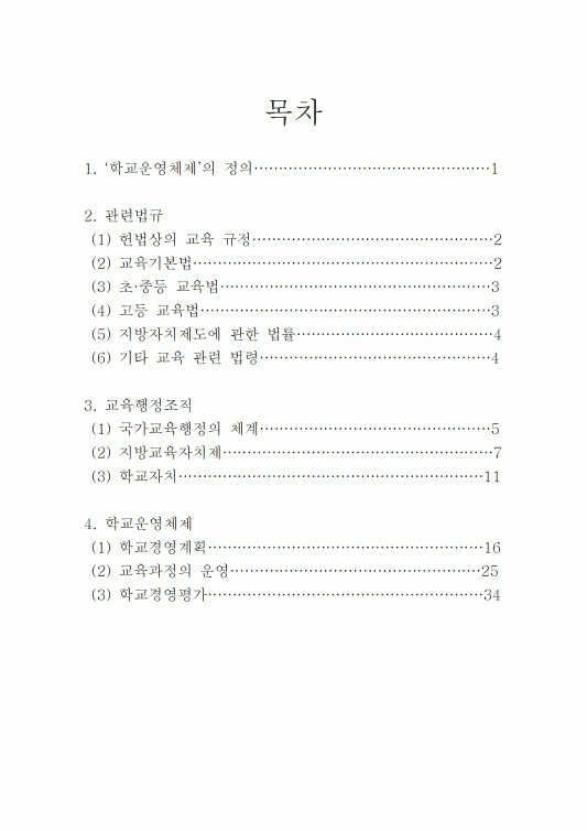 [리포트] 학교 운영 체제 란 무엇인가?