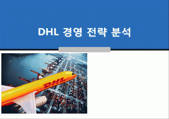 DHL 완전 분석 레포트 자료