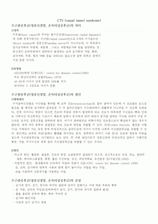 [논문] 수근관증후군