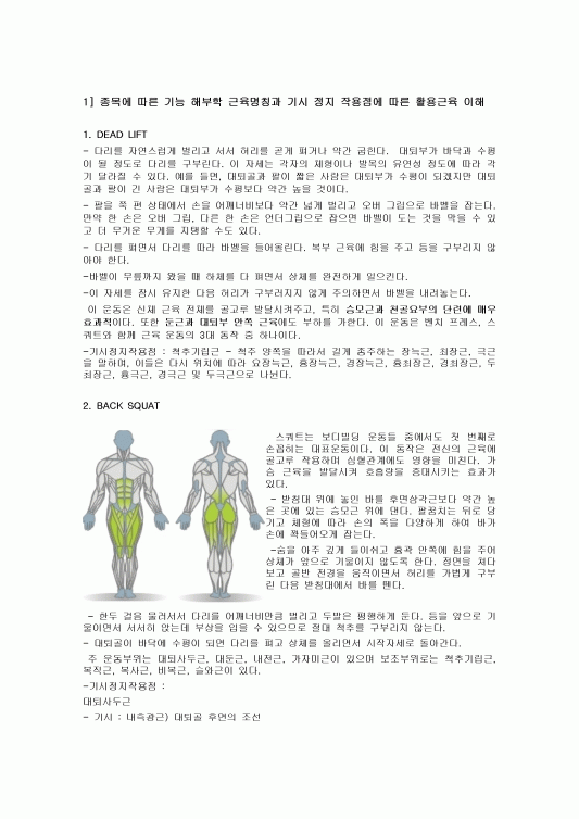 순환과 저항운동에 관한 트레이닝 방법
