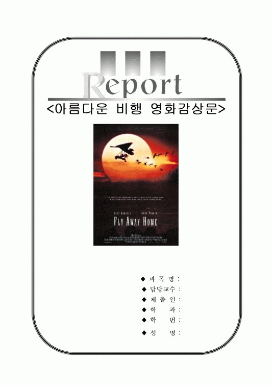 아름다운 비행 영화 감상문