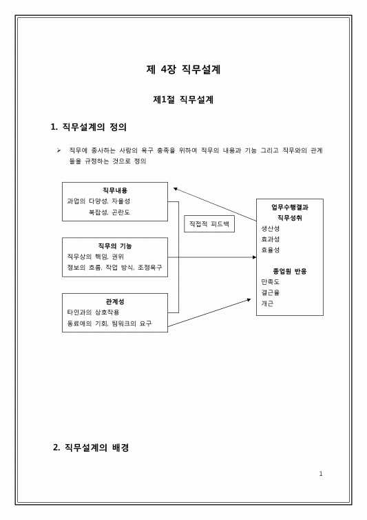 직무설계 요약 정리