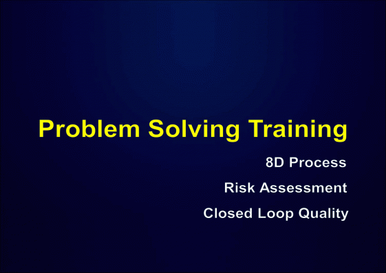 Problem Solving Training