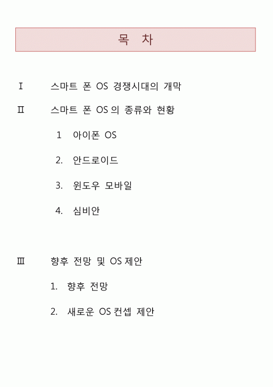 스마트 폰 운영체제