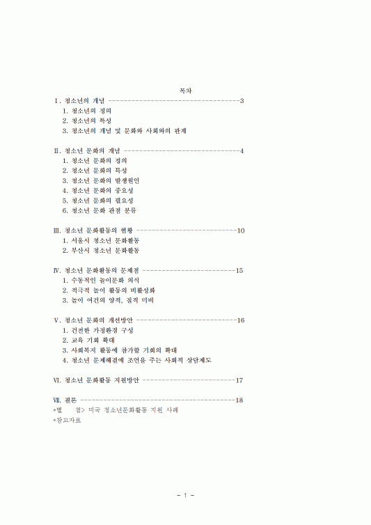 청소년문화활동의 문제점과개선방안