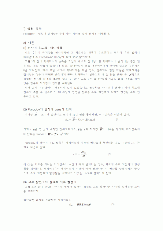 패러데이 법칙 예비 결과