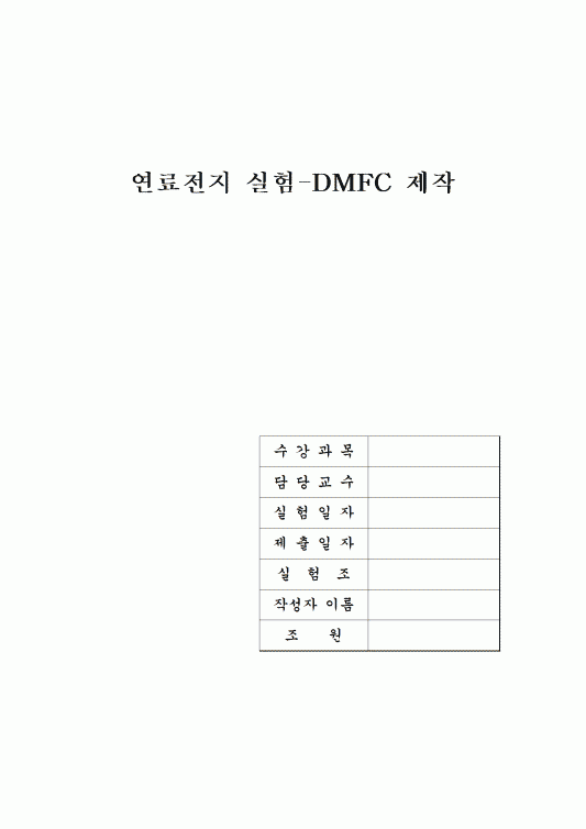 연료전지실험 연료전지의 정의