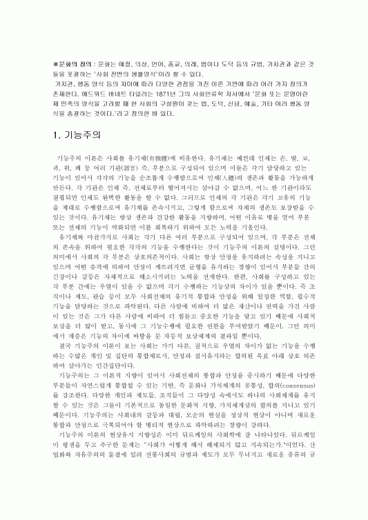 기능주의,갈등주의,상징적상호작용론