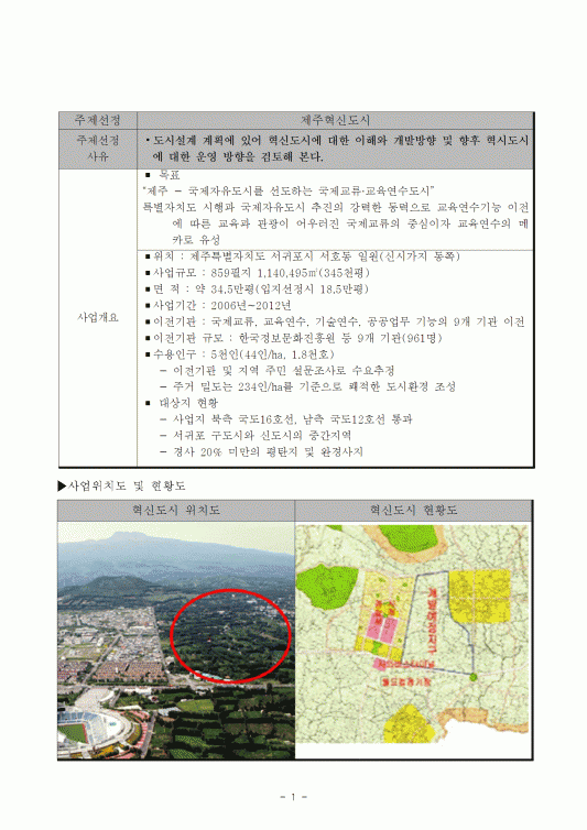 제주 혁신도시 사례검토