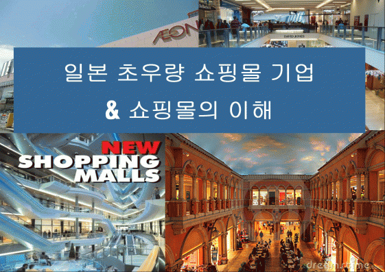 일본 초우량 쇼핑몰 기업 & 쇼핑몰의 이해