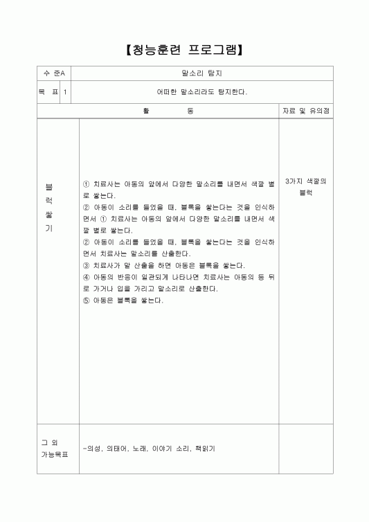 청능훈련프로그램