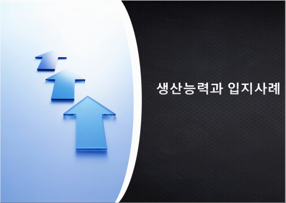[경영] 생산능력에 따른 입지선정 사례분석