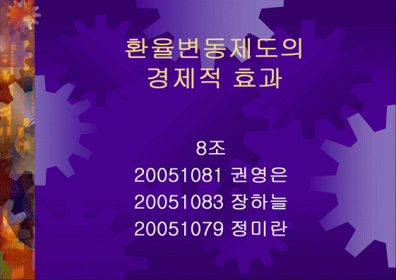 [경제학원론]환율변동에 따른 경제적 효과