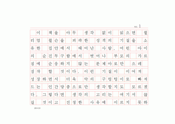 에드가 엘론포의 윌리엄 윌슨 독후감