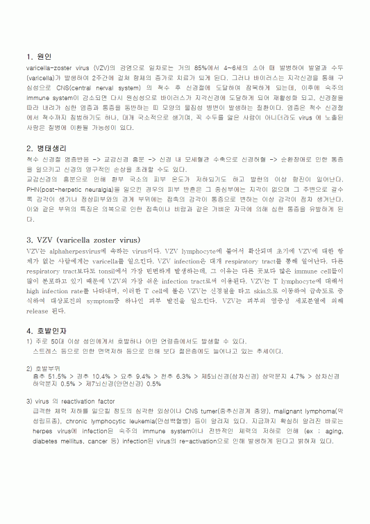대상포진 herpes zoster