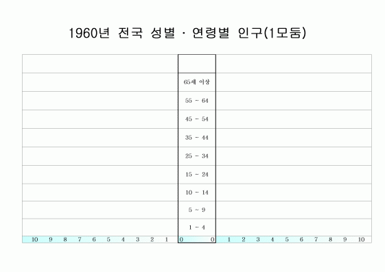 한국지리 연구수업(인구) 피라미드작성틀