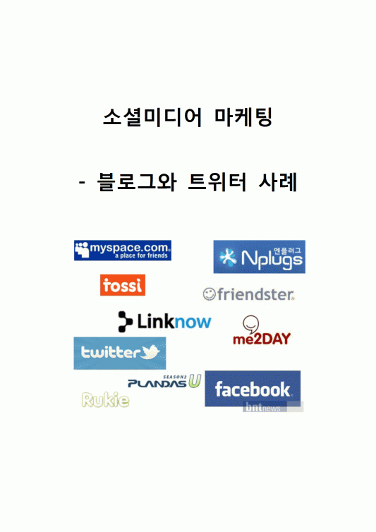 소셜미디어 마케팅 - 블로그와 트위터 마케팅 사례