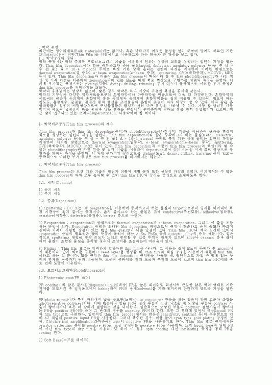 박막 공정 레포트 자료