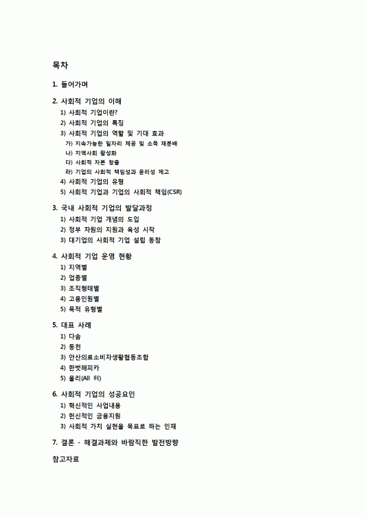 [사회적기업]따뜻한 자본주의 사회적기업의 모든 것 - 사회적 기업의 정의 및 등장 배경, 운영 현황, 사례 소개, 해결과제 등