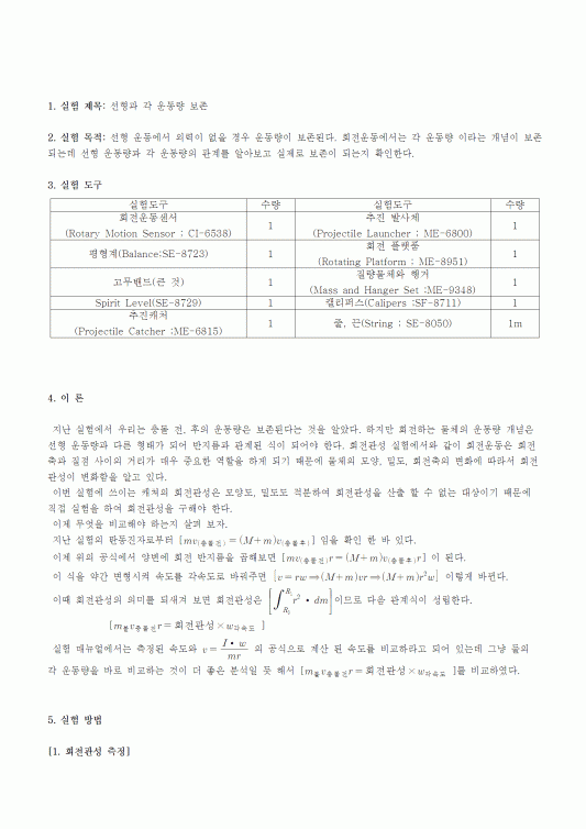 선형 각 운동량1