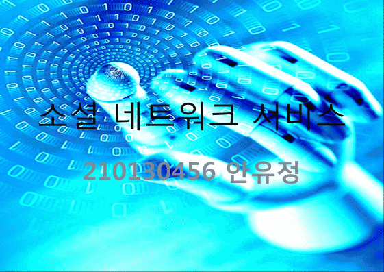 SNS에 대한  ppt 과제물
