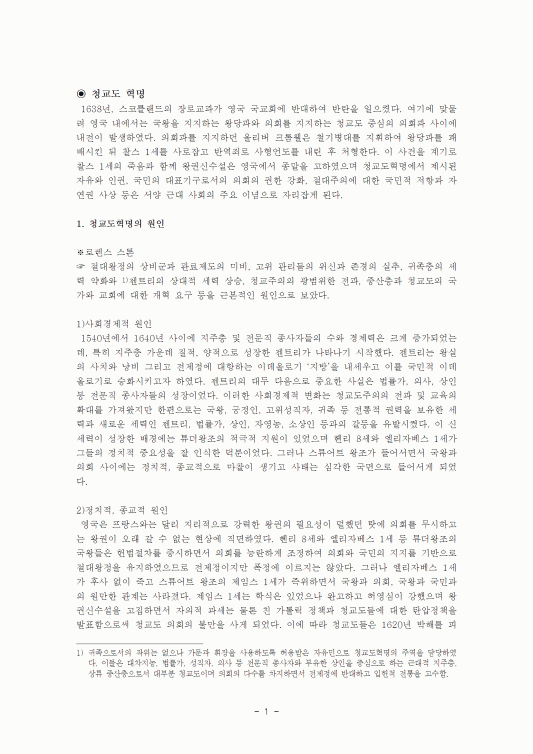 [독후감/서평/요약] 청교도 혁명