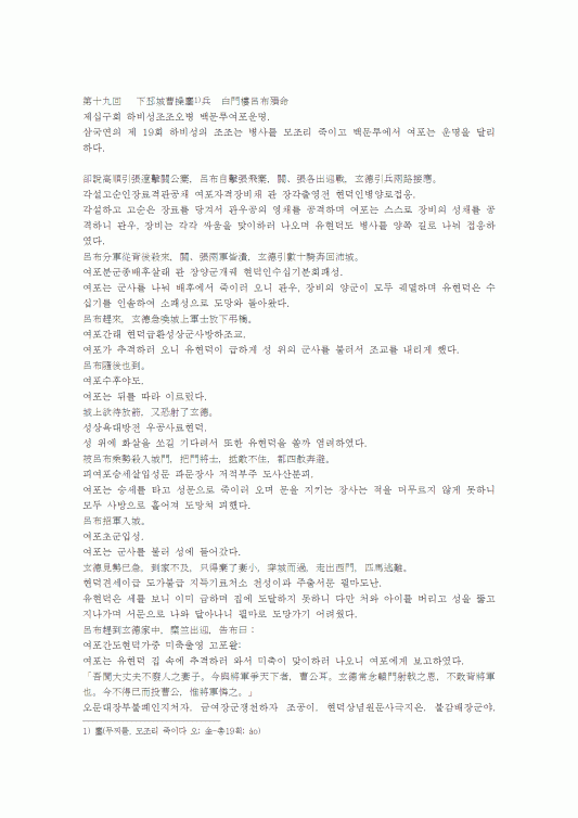 삼국연의19 20 레포트 자료