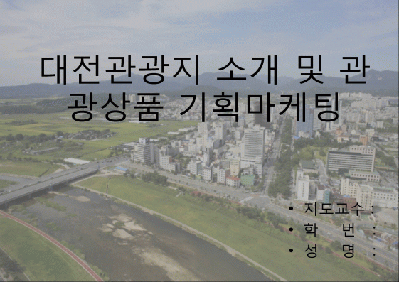 대전관광지 소개 및 관광상품