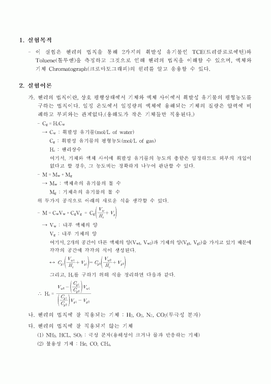 Henrys Law Constant(결과Report)