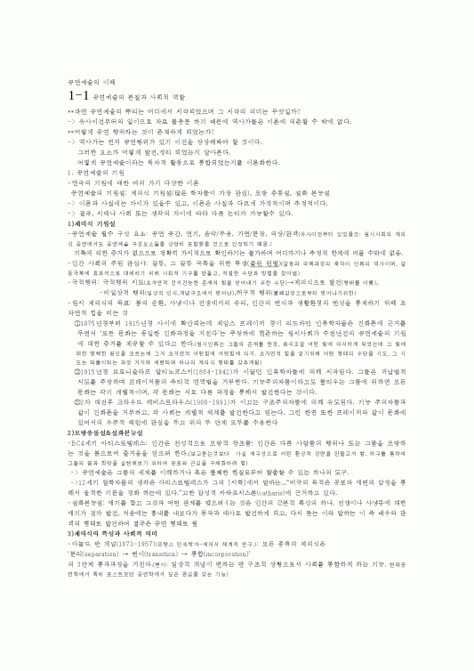 공연예술 중간