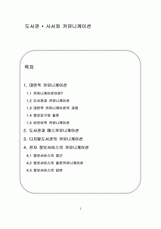 도서관, 사서와 커뮤니케이션