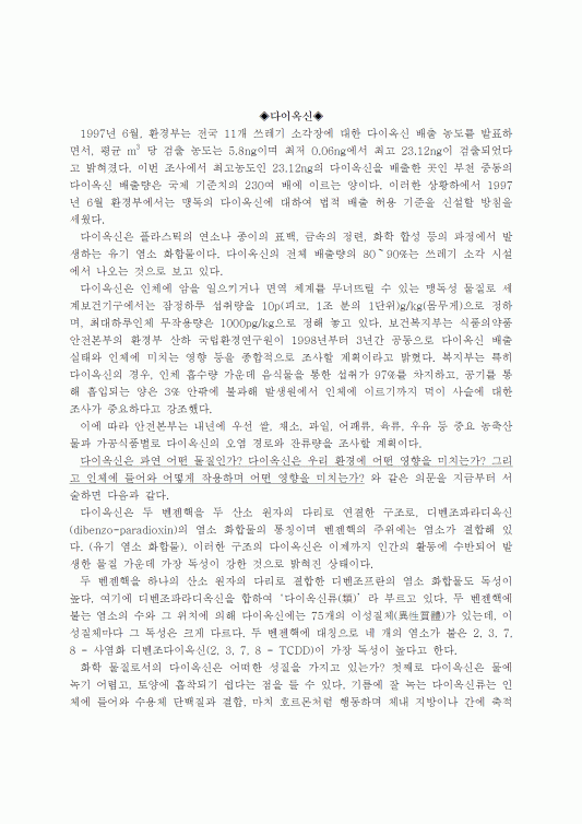다이옥신에대해